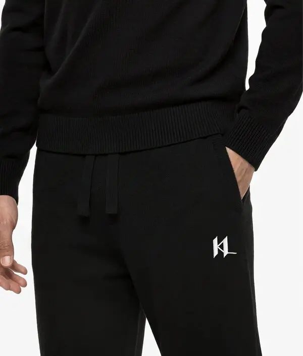 Karl Lagerfeld Monogram Cashmere Blend Loungewear Pants