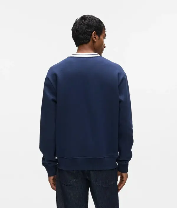 Karl Lagerfeld Ikon Striped Neck Sweatshirt