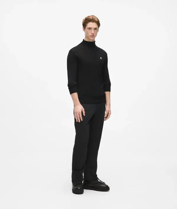 Karl Lagerfeld Monogram Wool Turtleneck Sweater