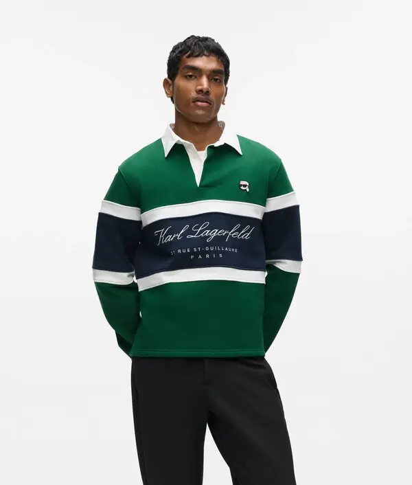 Karl Lagerfeld Ikon Polo Sweatshirt - Evergreen