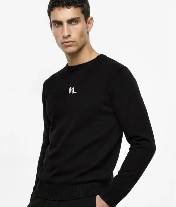 Karl Lagerfeld Monogram Cashmere Blend Loungewear Sweater