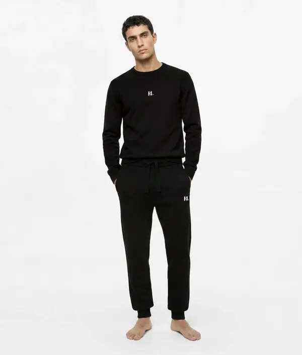Karl Lagerfeld Monogram Cashmere Blend Loungewear Sweater