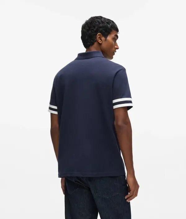 Karl Lagerfeld Ikon Striped Sleeve Polo Shirt