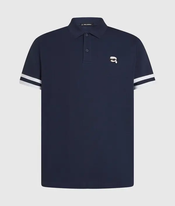 Karl Lagerfeld Ikon Striped Sleeve Polo Shirt