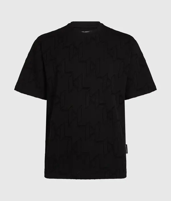 Karl Lagerfeld All-over Monogram T-shirt - Black