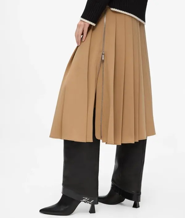 Karl Lagerfeld Pleated Midi Skirt
