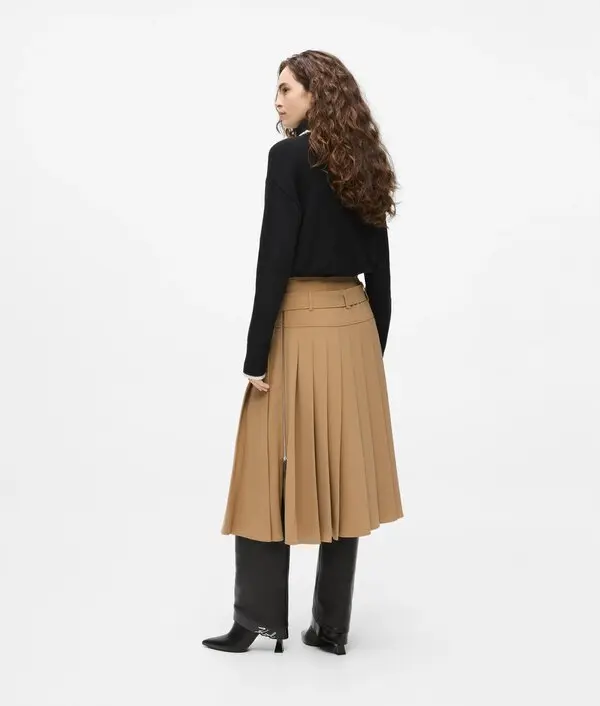 Karl Lagerfeld Pleated Midi Skirt