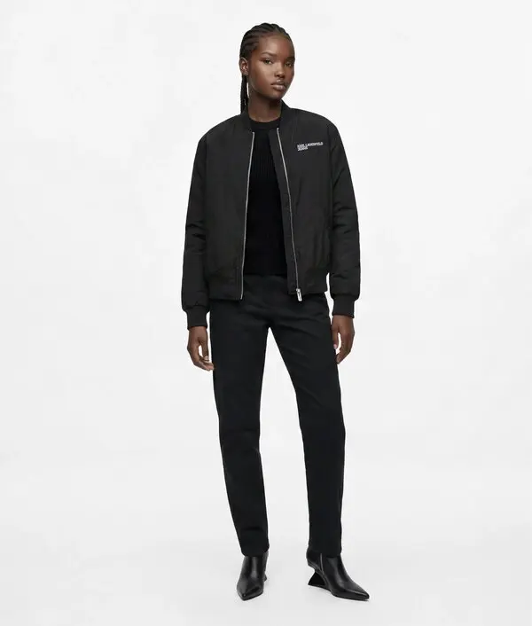KL JEANS Reversible Faux-fur Bomber Jacket - Egret