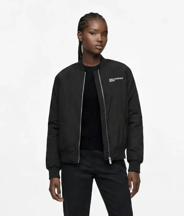 KL JEANS Reversible Faux-fur Bomber Jacket - Egret