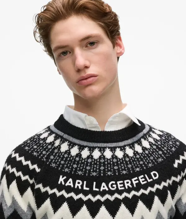 Karl Lagerfeld Fairisle Knitted Sweater