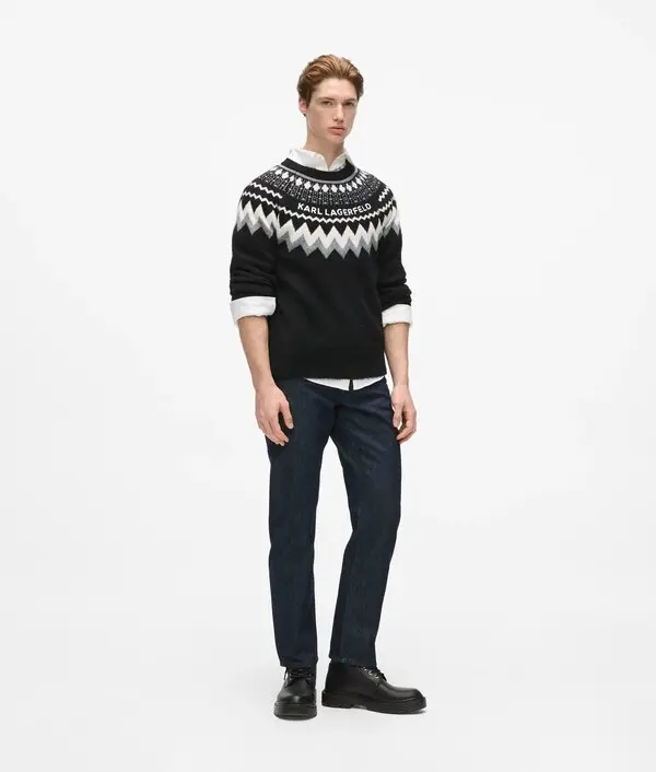 Karl Lagerfeld Fairisle Knitted Sweater