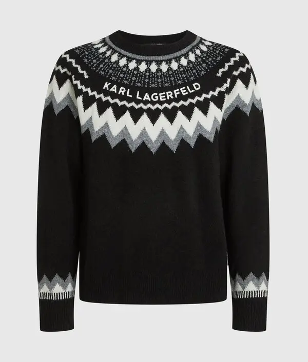 Karl Lagerfeld Fairisle Knitted Sweater