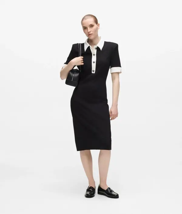 Karl Lagerfeld Contrast Collar Dress