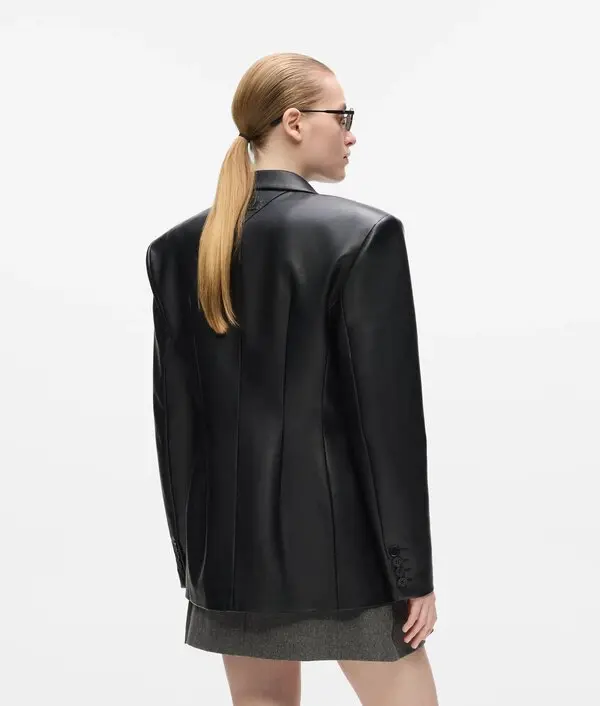 Karl Lagerfeld Oversized Faux-leather Blazer