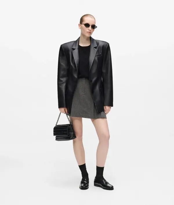 Karl Lagerfeld Oversized Faux-leather Blazer