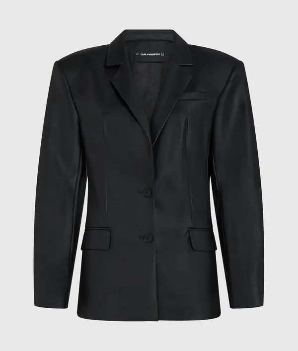 Karl Lagerfeld Oversized Faux-leather Blazer