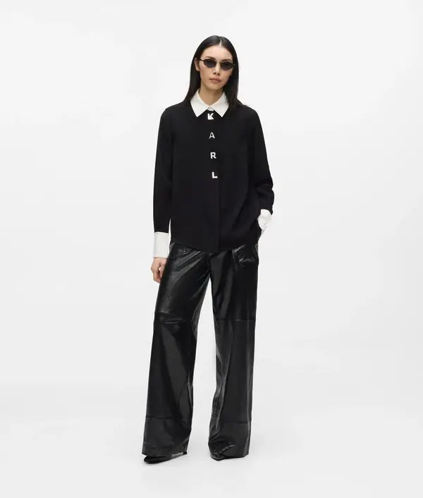 Karl Lagerfeld Contrast Karl Letter Shirt