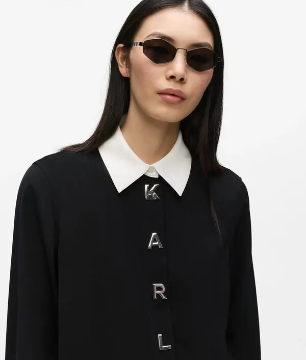 Karl Lagerfeld Contrast Karl Letter Shirt