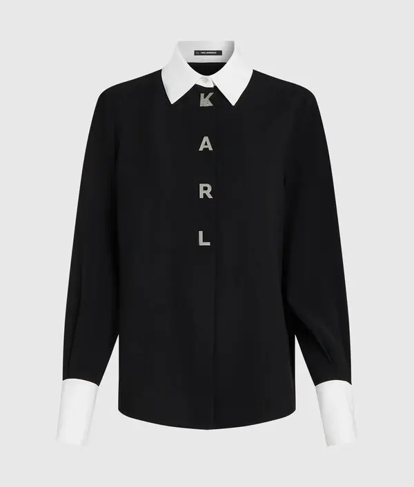 Karl Lagerfeld Contrast Karl Letter Shirt