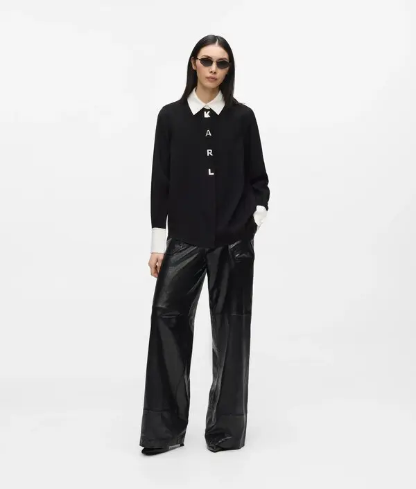Karl Lagerfeld Contrast Karl Letter Shirt