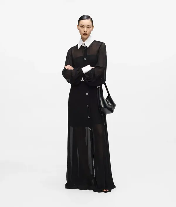 Karl Lagerfeld Kl Studio Georgette Shirt Dress