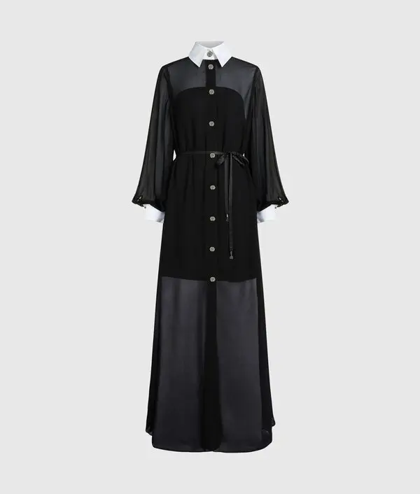 Karl Lagerfeld Kl Studio Georgette Shirt Dress