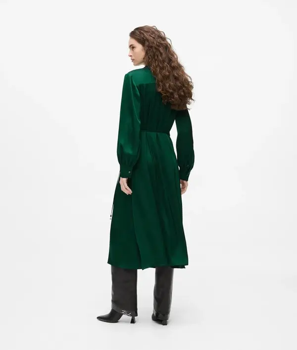 Karl Lagerfeld Satin-finish Wrap Dress
