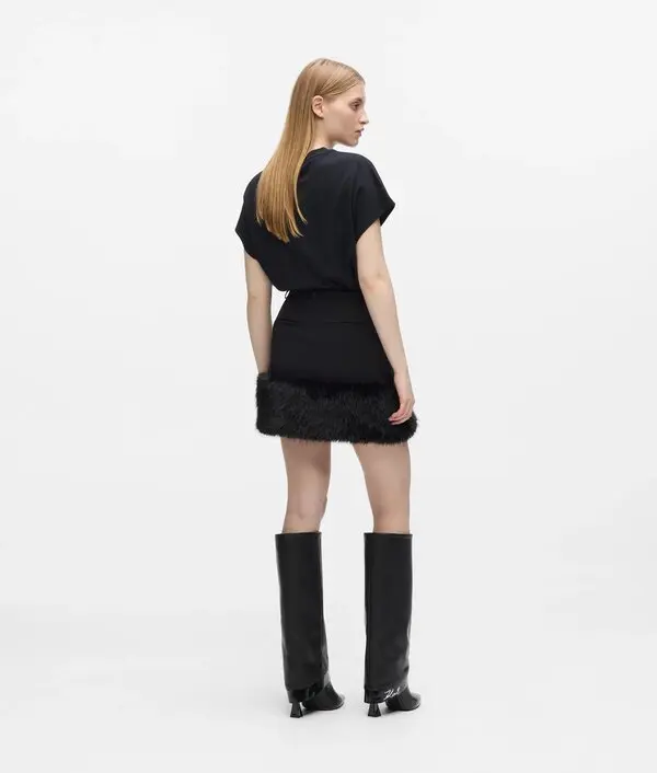Karl Lagerfeld Faux-fur Mini Skirt