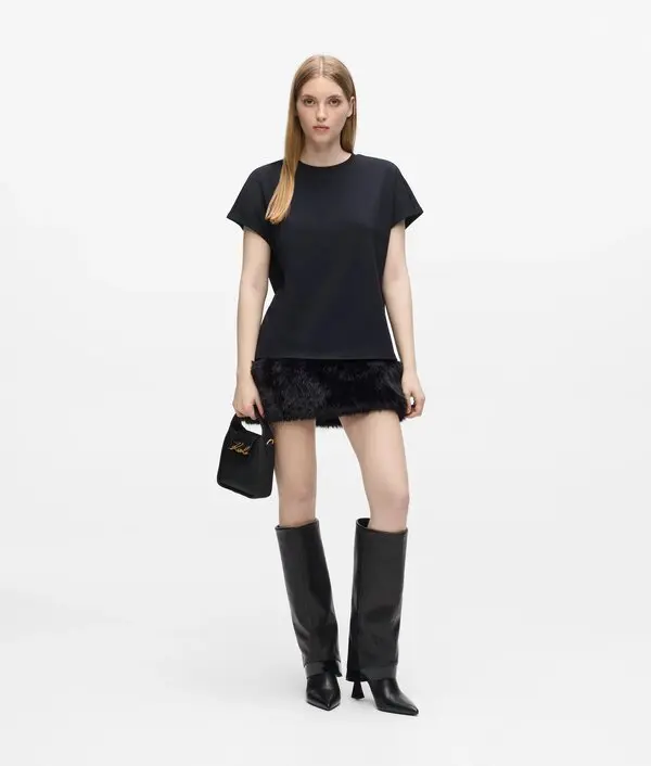 Karl Lagerfeld Faux-fur Mini Skirt