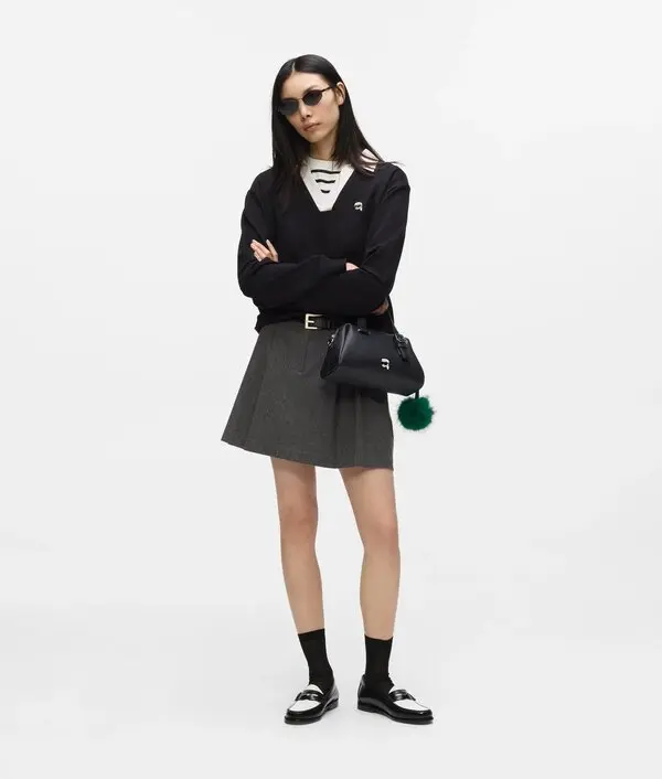 Karl Lagerfeld Ikon V-neck Sweatshirt - Black