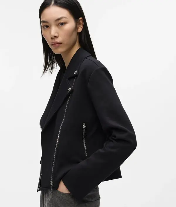 Karl Lagerfeld Zip-up Biker Sweatshirt