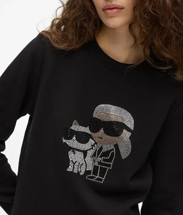 Karl Lagerfeld Ikon Rhinestone Sweatshirt