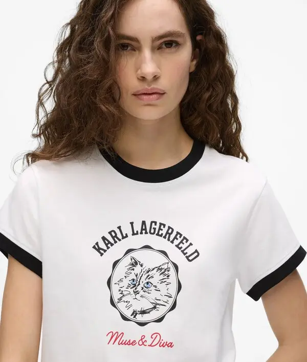 Karl Lagerfeld Ikon Choupette Muse T-shirt