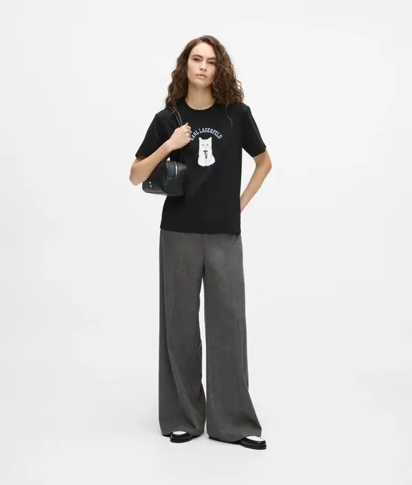 Karl Lagerfeld Ikon Choupette Sketch T-shirt - Black