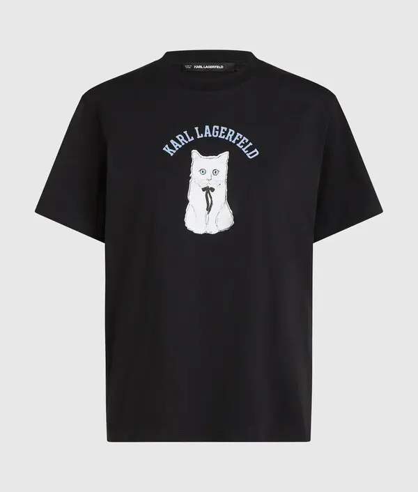 Karl Lagerfeld Ikon Choupette Sketch T-shirt - Black