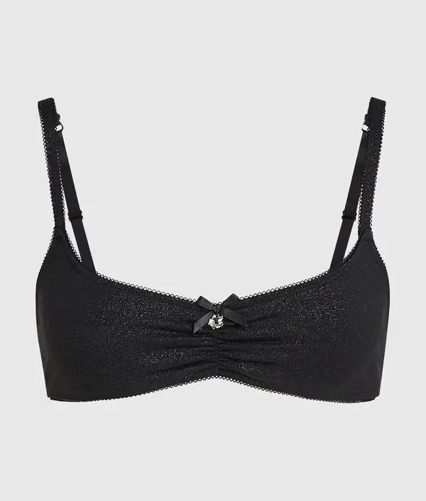Karl Lagerfeld Ikon Glitter Bralette