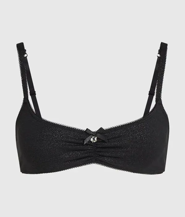 Karl Lagerfeld Ikon Glitter Bralette