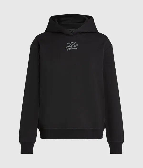 Karl Lagerfeld Rhinestone Autograph Hoodie
