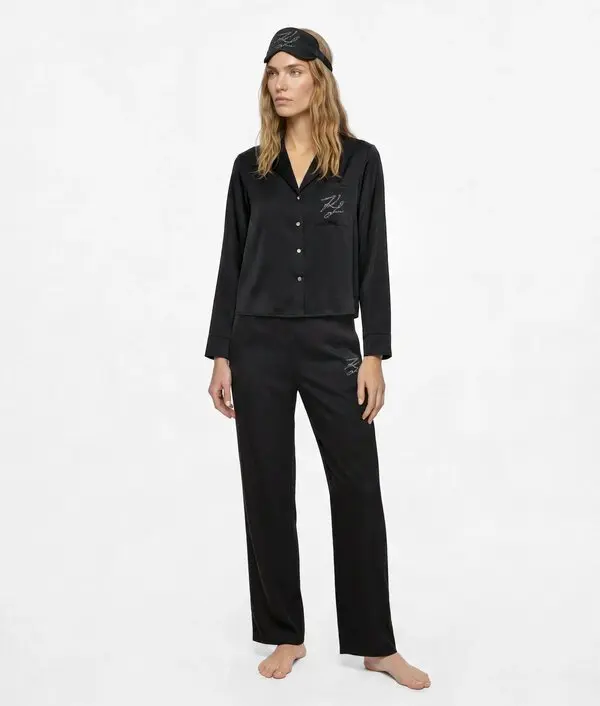 Karl Lagerfeld Autograph Rhinestone Pajama Set