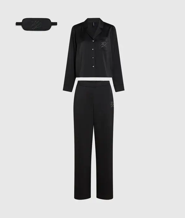 Karl Lagerfeld Autograph Rhinestone Pajama Set