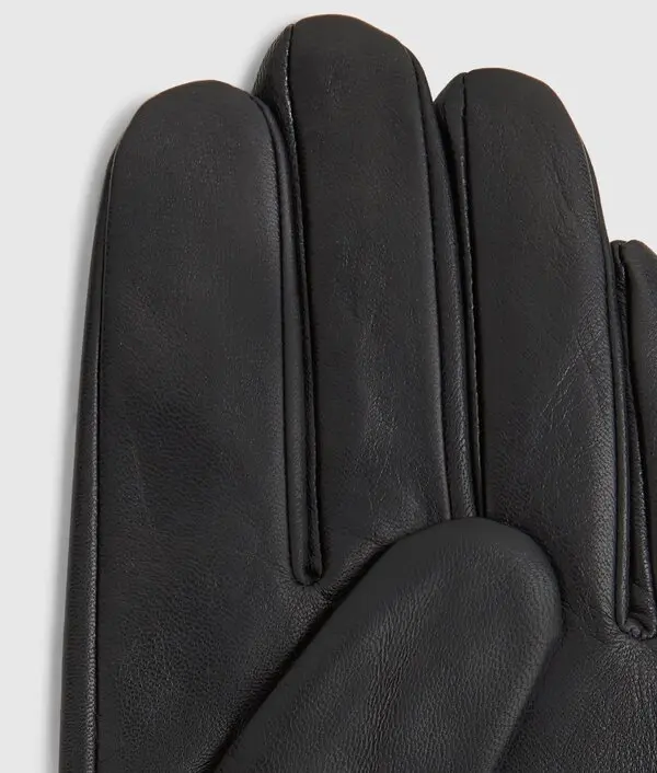 Karl Lagerfeld Leather Gloves With K Logo Hardware