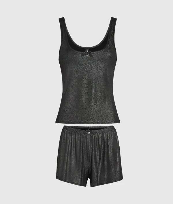 Karl Lagerfeld Ikon Glitter Short Pajama Set