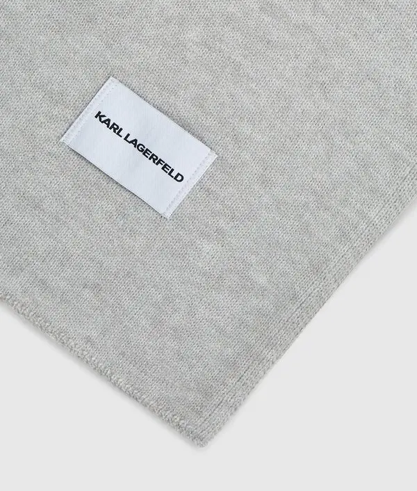 Karl Lagerfeld Logo Jersey Scarf - Mirage Grey