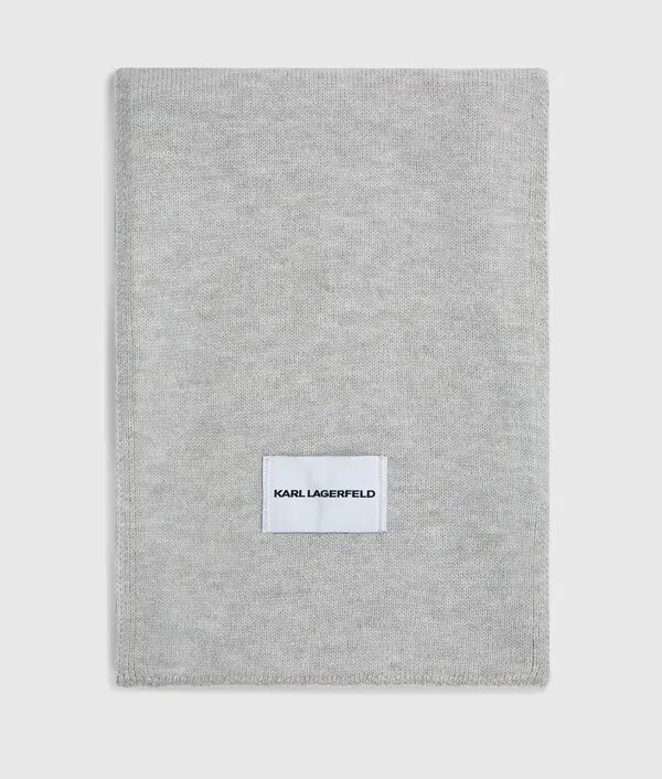 Karl Lagerfeld Logo Jersey Scarf - Mirage Grey
