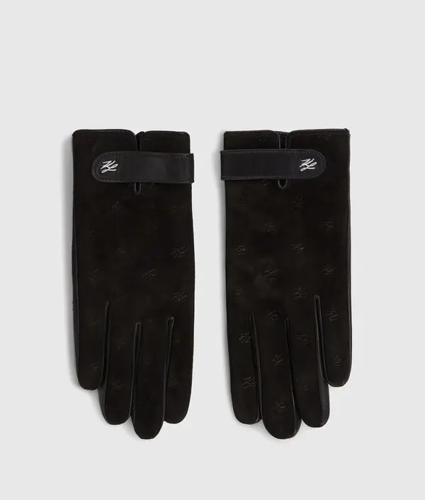 Karl Lagerfeld K/autograph Suede Gloves