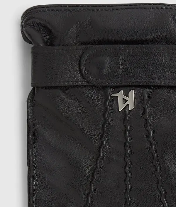 Karl Lagerfeld K/monogram Leather Gloves