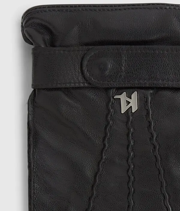 Karl Lagerfeld K/monogram Leather Gloves