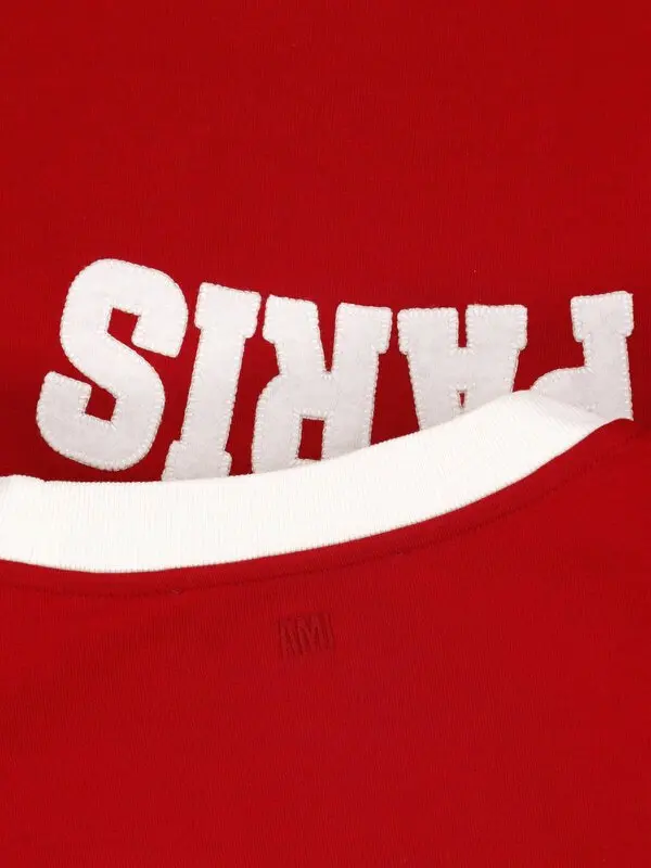 AMI Paris Printed Logo T-shirt - Red