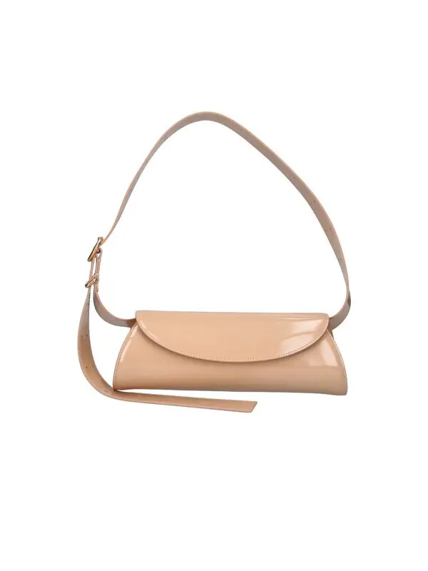 JIL SANDER Large Shoulder Bag "cannolo - Beige