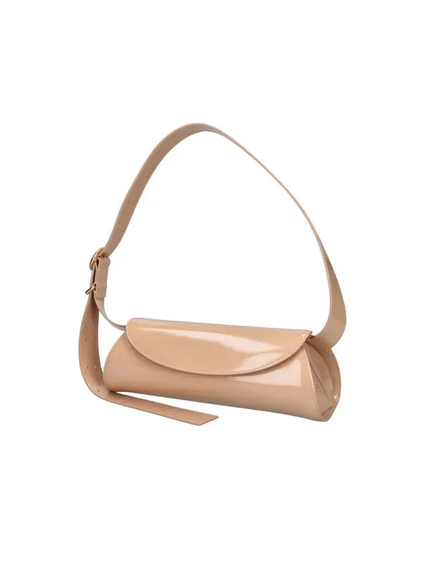 JIL SANDER Large Shoulder Bag "cannolo - Beige